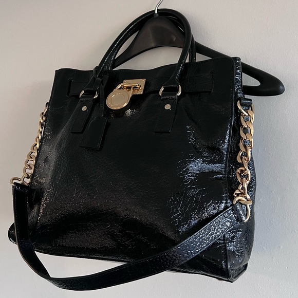 MICHAEL Michael Kors | Bags | Michael Kors Hamilton Black Patent ...